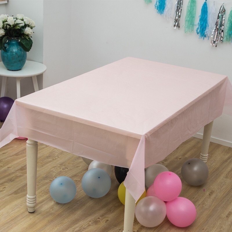 Plain Waterproof Plastic Rectangular Table Cover Disposable Party Needs Party Decoration | Lazada PH
