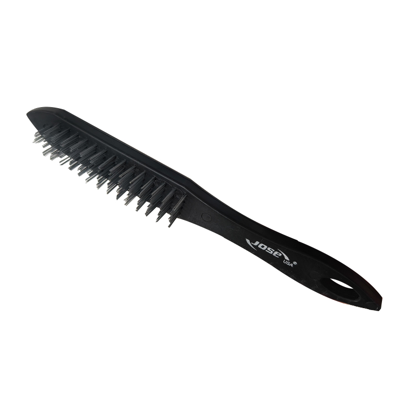 Steel Wire Brush For Cleaning Rust Steel Brush JS-03204 Black Steel ...