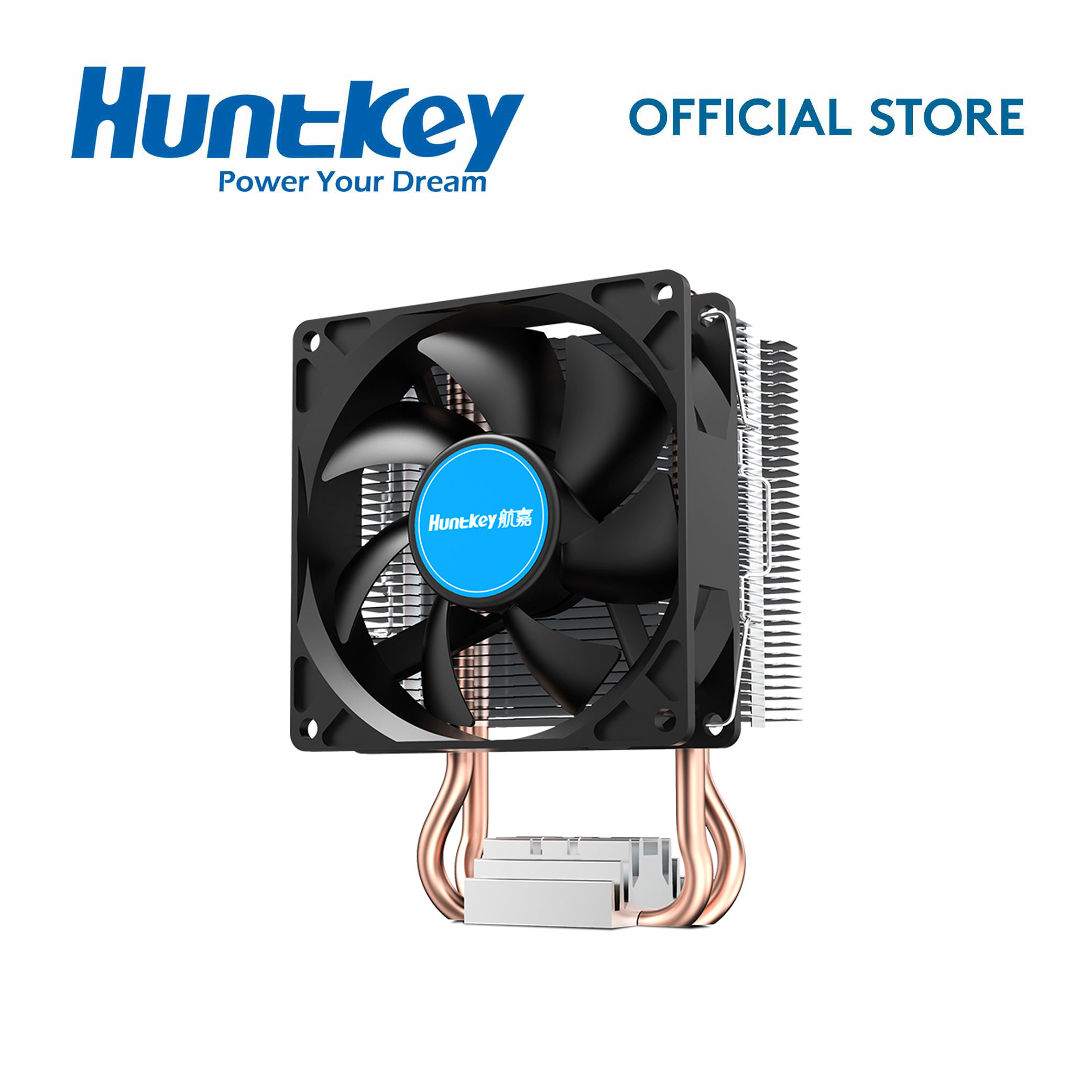Huntkey Frozen 200 9225mm with 2 Copper Heat Pipes Intel/AMD Platform Support CPU Cooling Fan ...