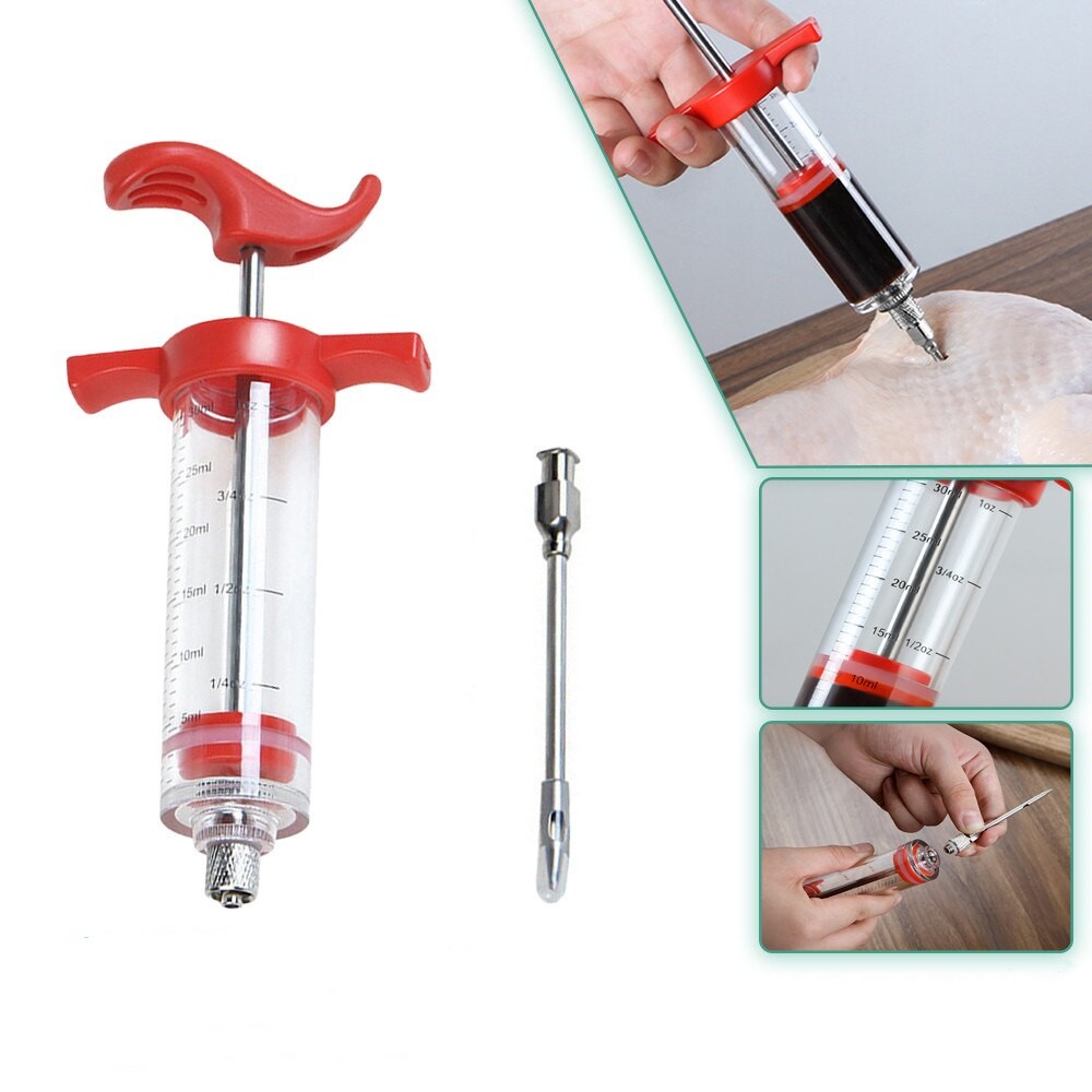 Turkey Chicken BBQ Cooking Tool Flavor Injector Marinade Syringe ...