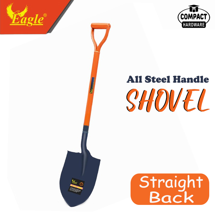 Eagle Shovel Straight Back All Steel Handle Heavy Duty | Lazada PH