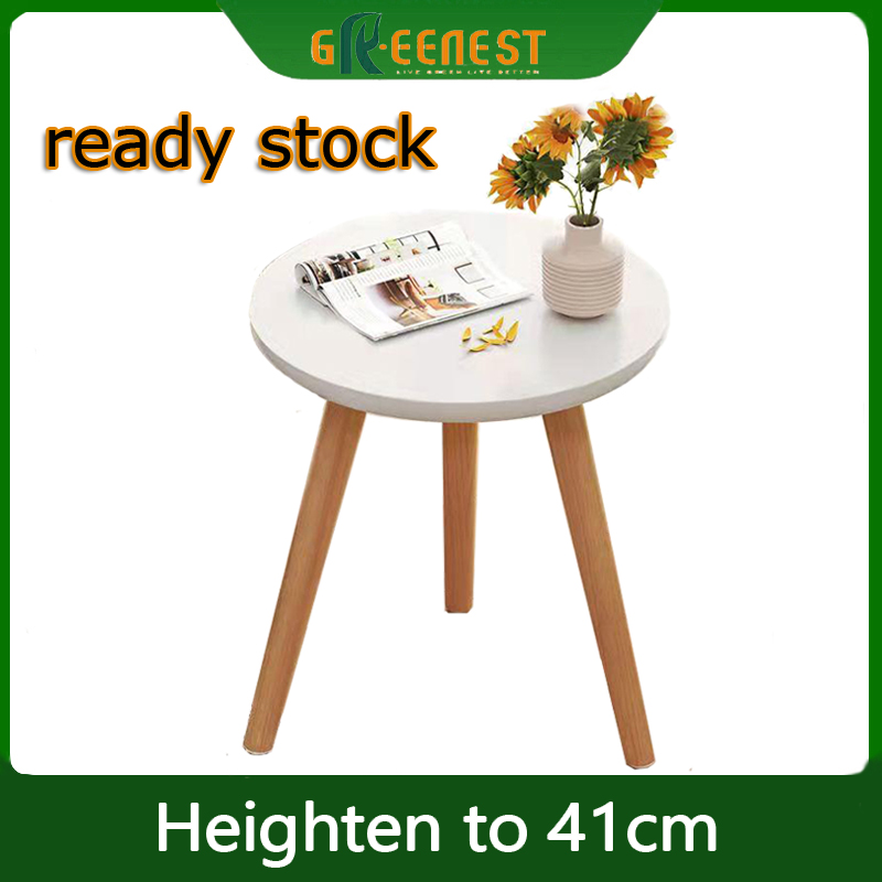 Coffe Table Wood Tea Table Side Table for Living Room Small Round Side ...