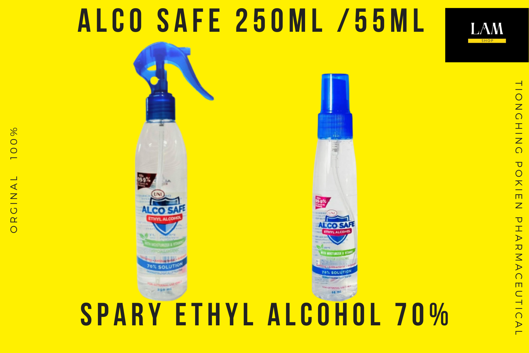 Uni Alco Safe Ethyl Alcohol spray 70% - 55ml / 250ml | Lazada PH