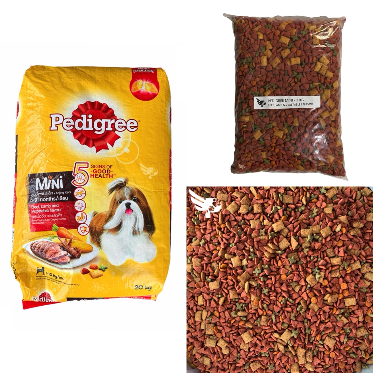 Pedigree Mini 1kg Repacked - Beef, Lamb and Vegetable Flavour - Dog Dry ...