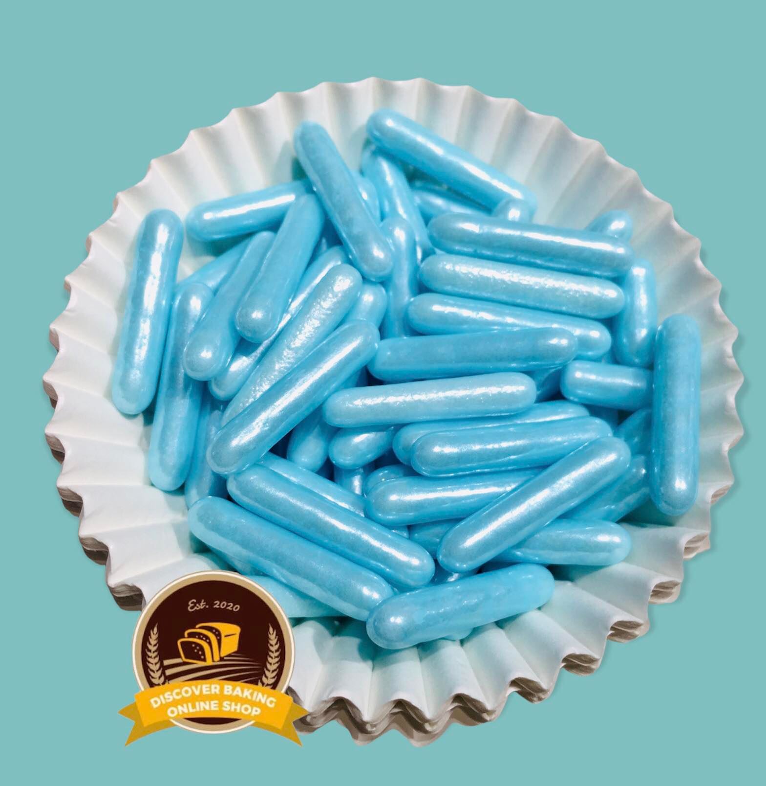 Edible Sprinkle Metallic Capsules Rods Pearl Matte Colored Dragees 50 ...