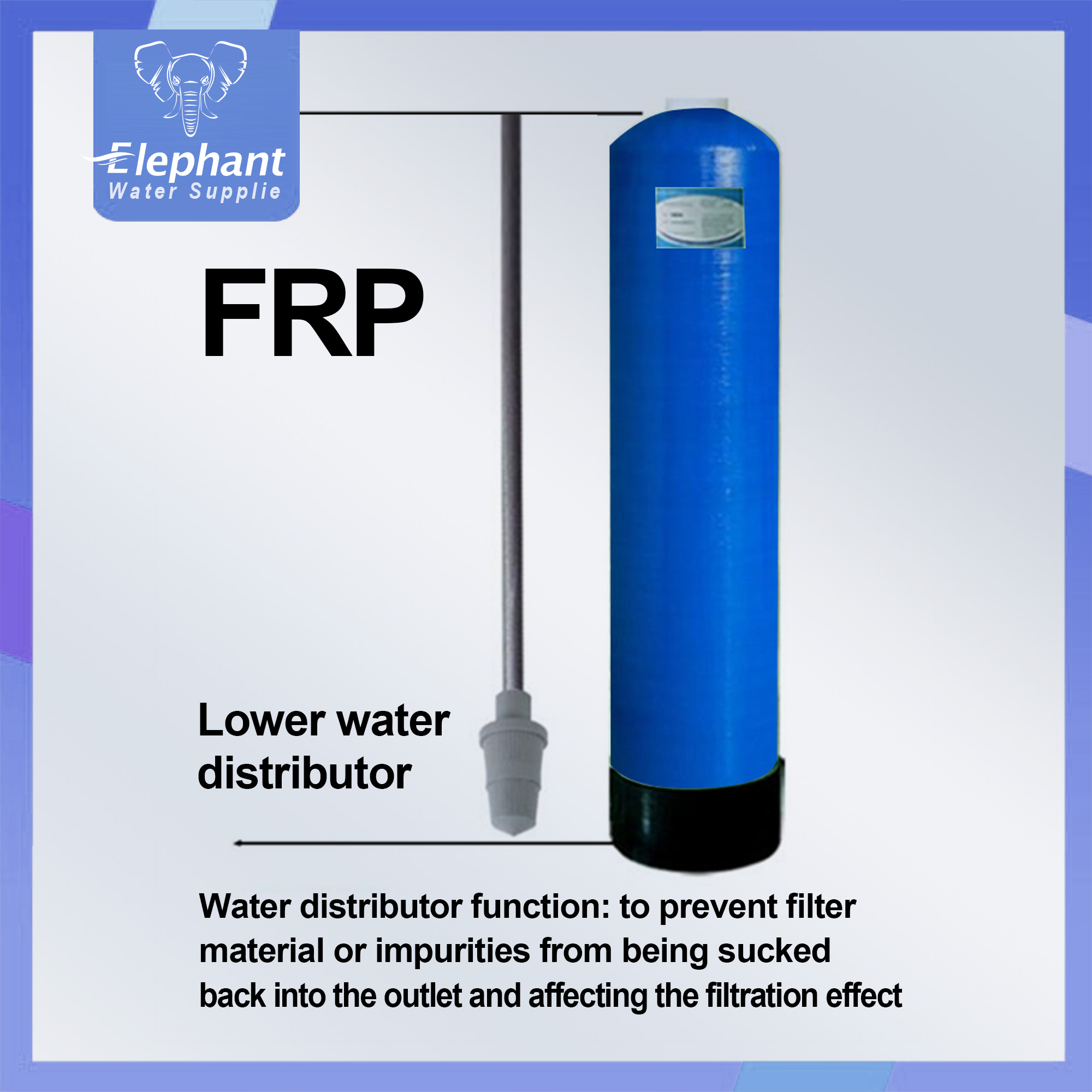 Tap water purification equipment FRP TANK 10*54/13*54/16*65 BLUE/GREEN ...