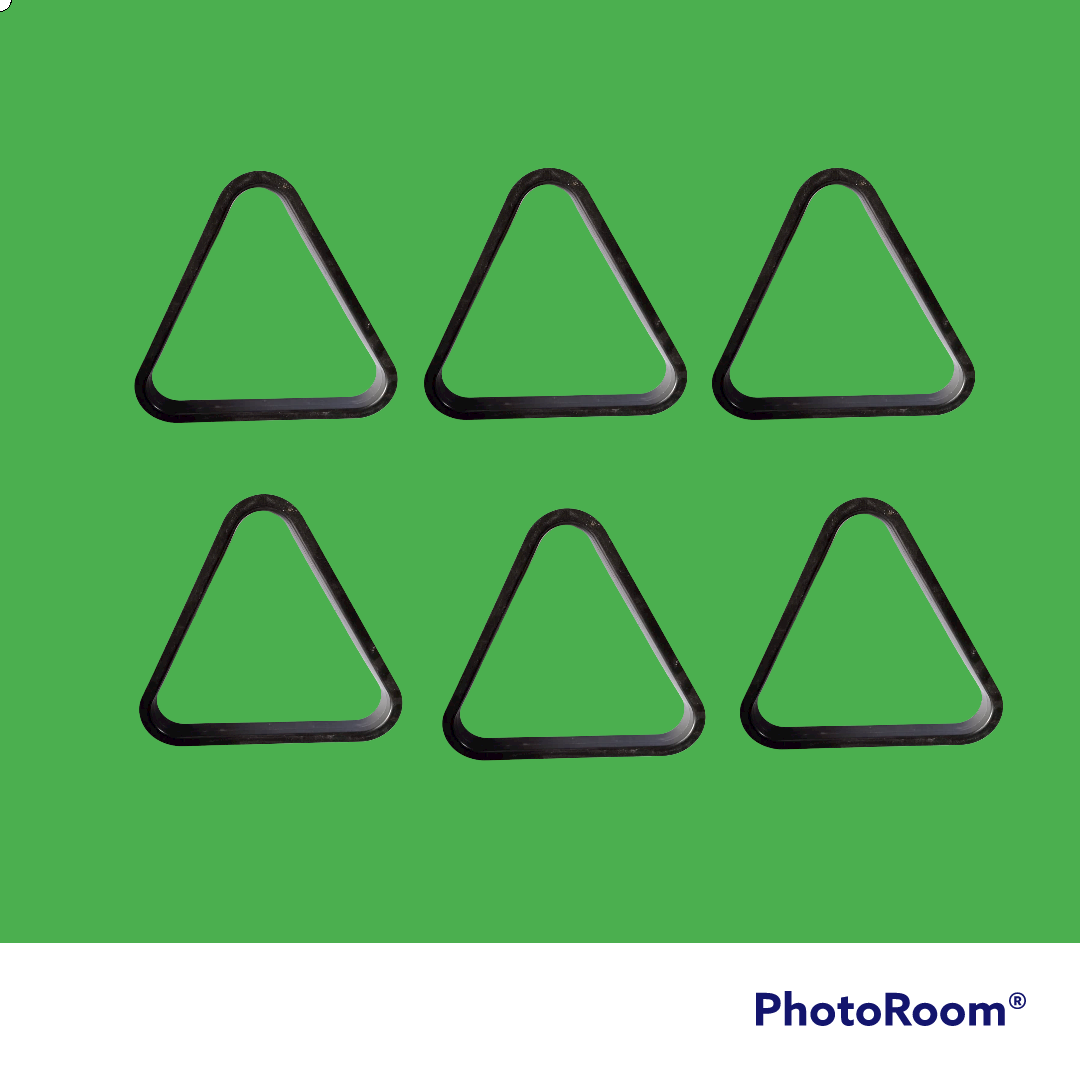 6 PCS 1 1/2 INCH PLASTIC TRIANGLE/TRIANGLE SA BOLA NG BILYARAN/BILLIARD ...