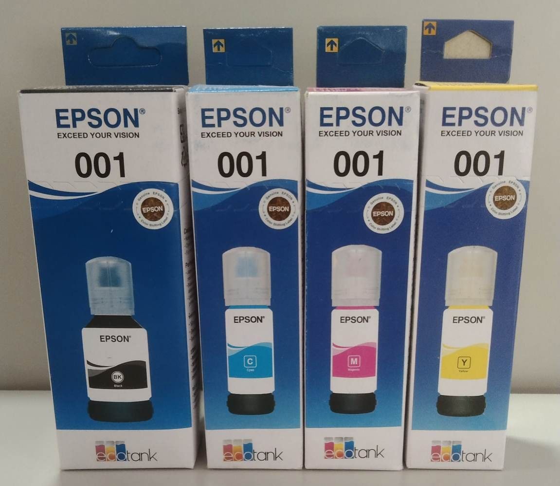 EPSON INK 001 70ML sold per bottle (Black, Cyan, Magenta, Yellow ...