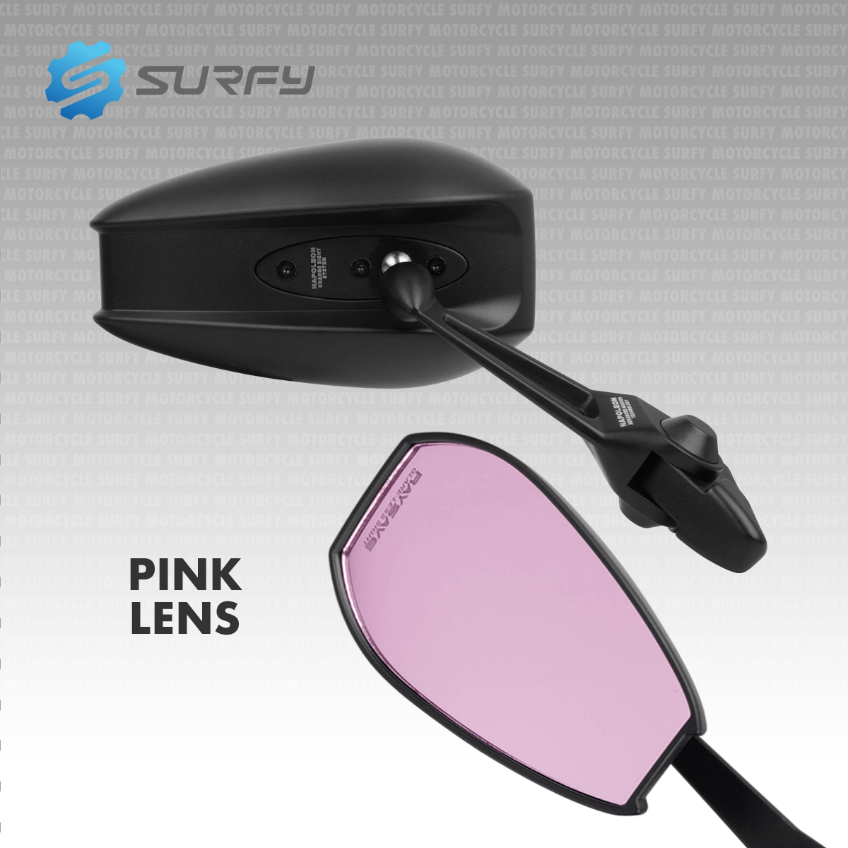 Street King Side Mirror v1 Short Stem Big Mirror 9*15cm CNC Metal Fully ...