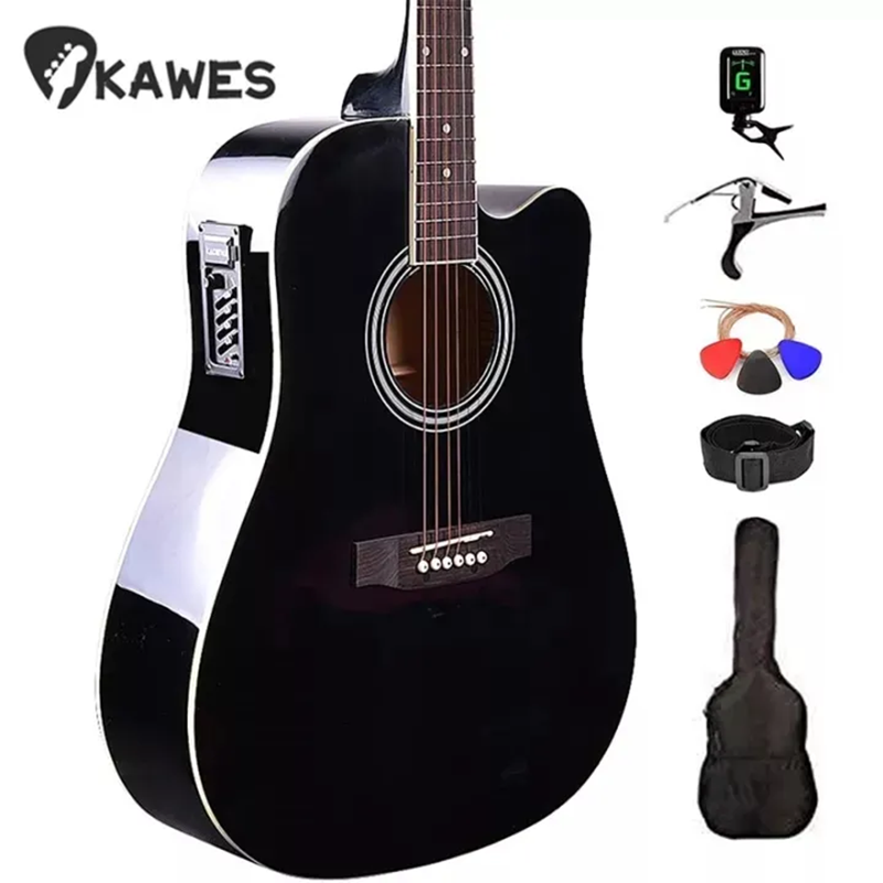 KAWES Low ActionElectric Acoustic Guitar 6 String 41 inch Acoustic ...
