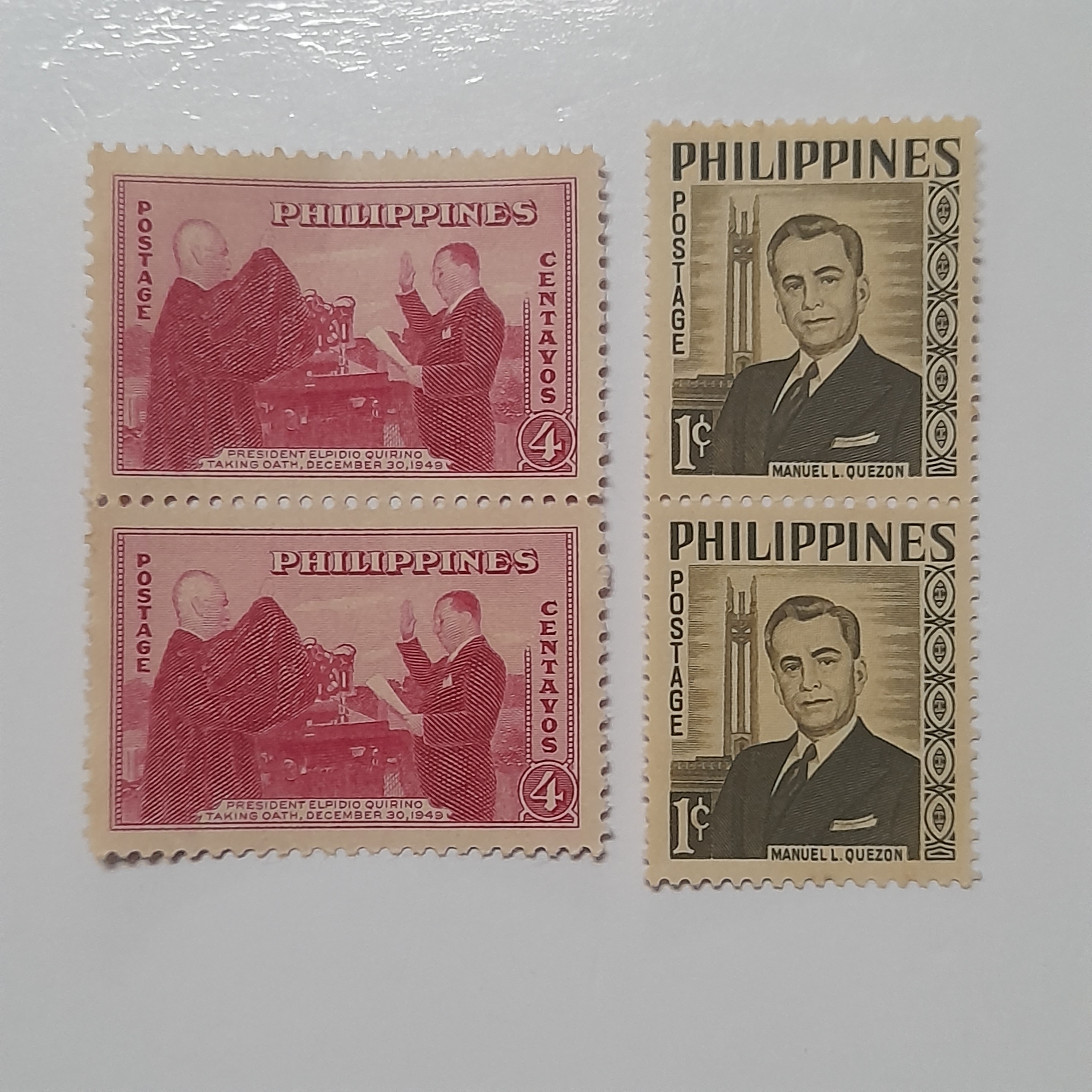Vintage Philippine Postage Stamp set (Original): Manuel L. Quezon ...