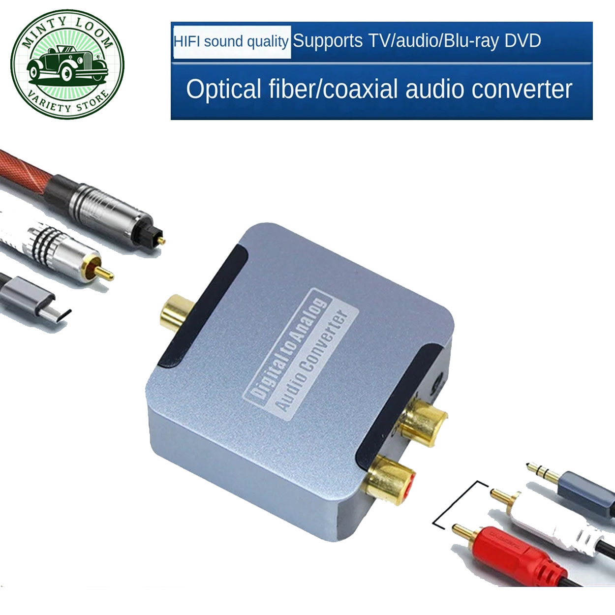 Optical/Spdif to RCA audio converter for Sharp/Sony/Samsung TV connect ...