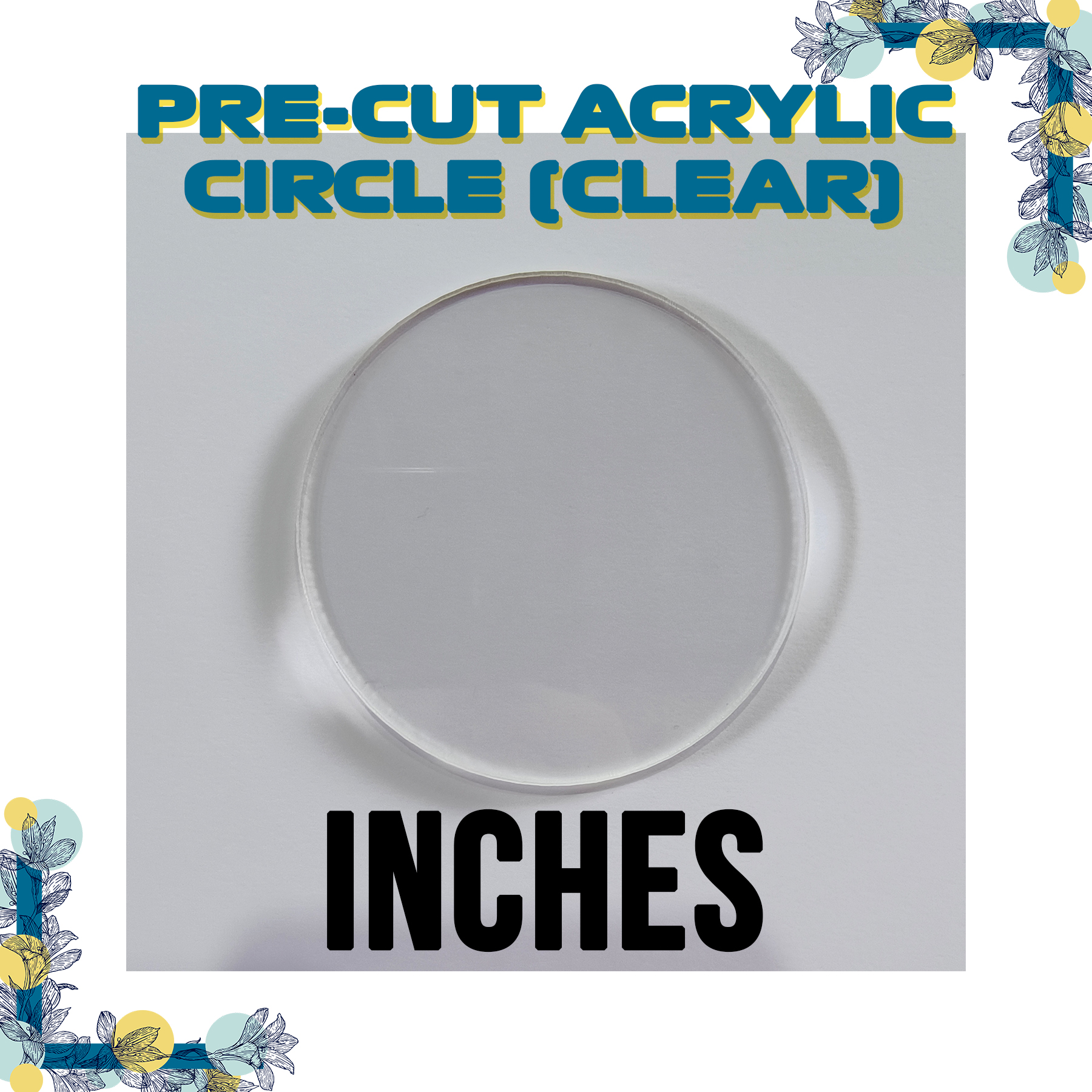 Clear Precut Acrylic Circle / Round Acrylic INCHES PAPOLS | Lazada PH
