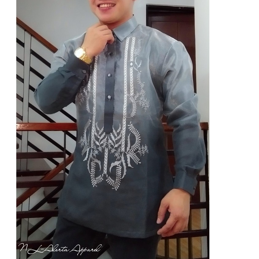 MODERN TAGALOG BARONG FOR MEN PURE EMBROIDERED BARONG | Lazada PH