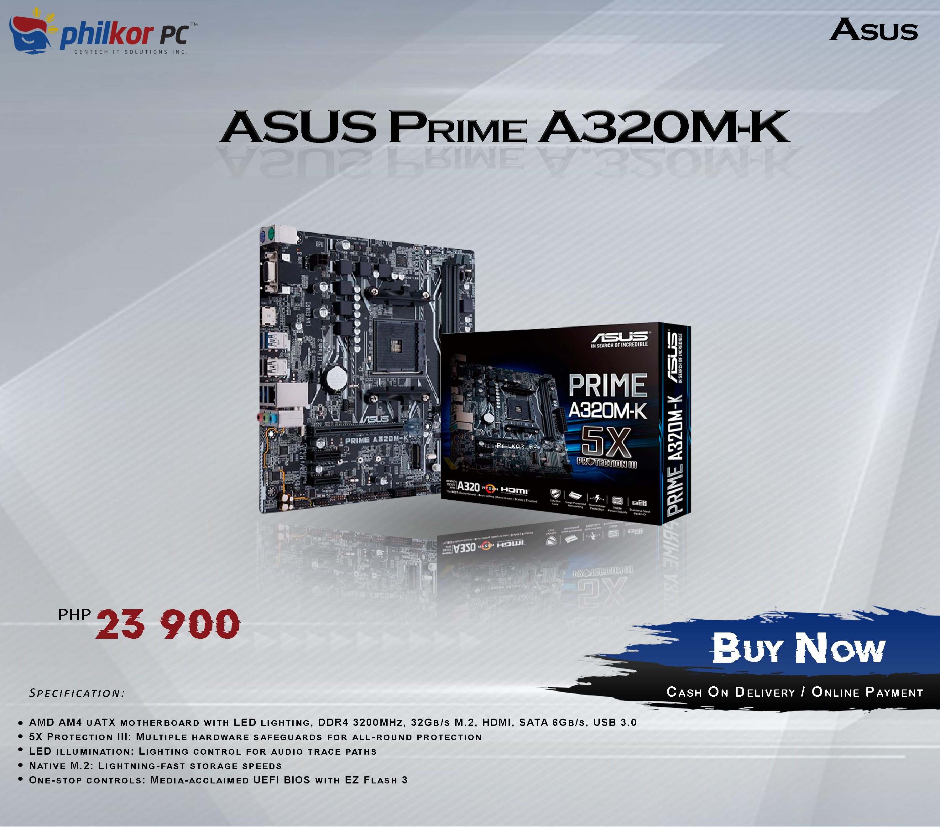 ASUS Prime A320M-K motherboard | Lazada PH