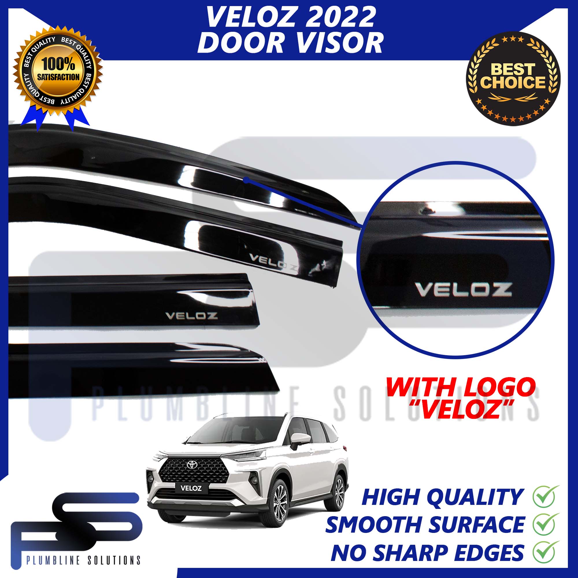 Window Door Visor for Toyota Veloz 2022 2023 Onwards Year Model OEM ...