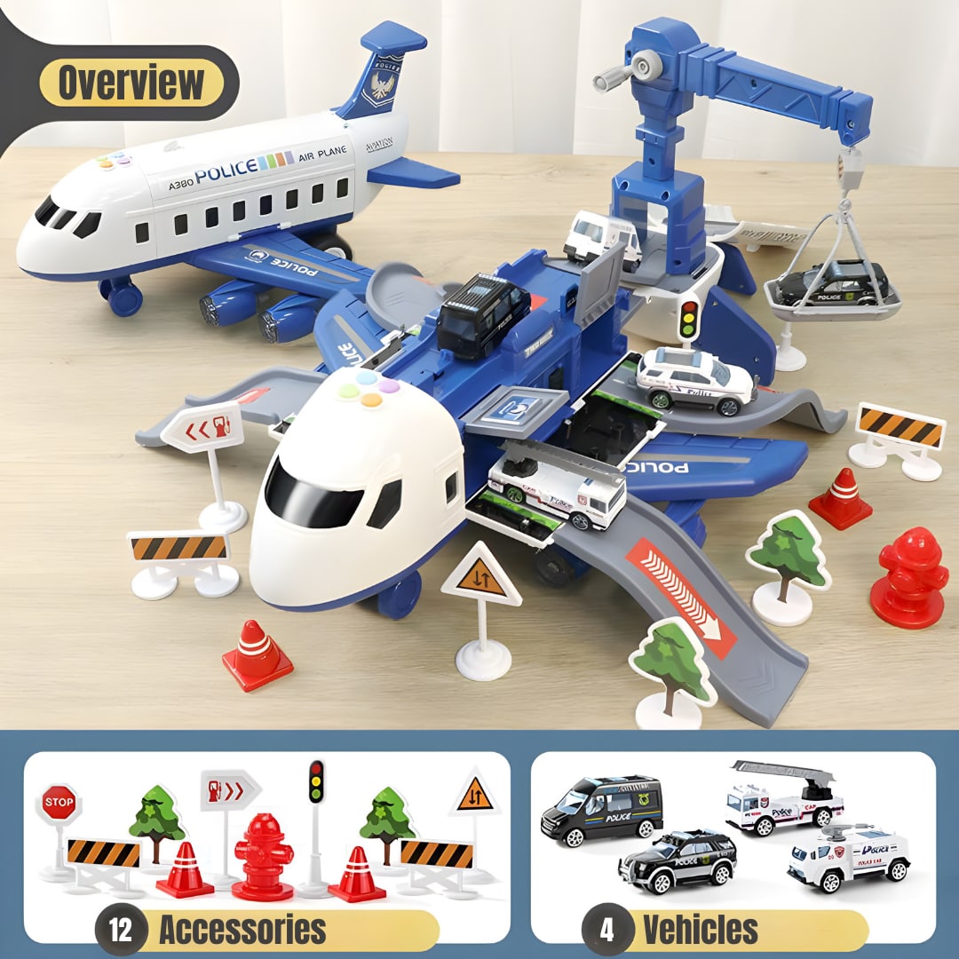 Transform Aircraft Airplane Playset with Lights and Sound by WISHLAND ...