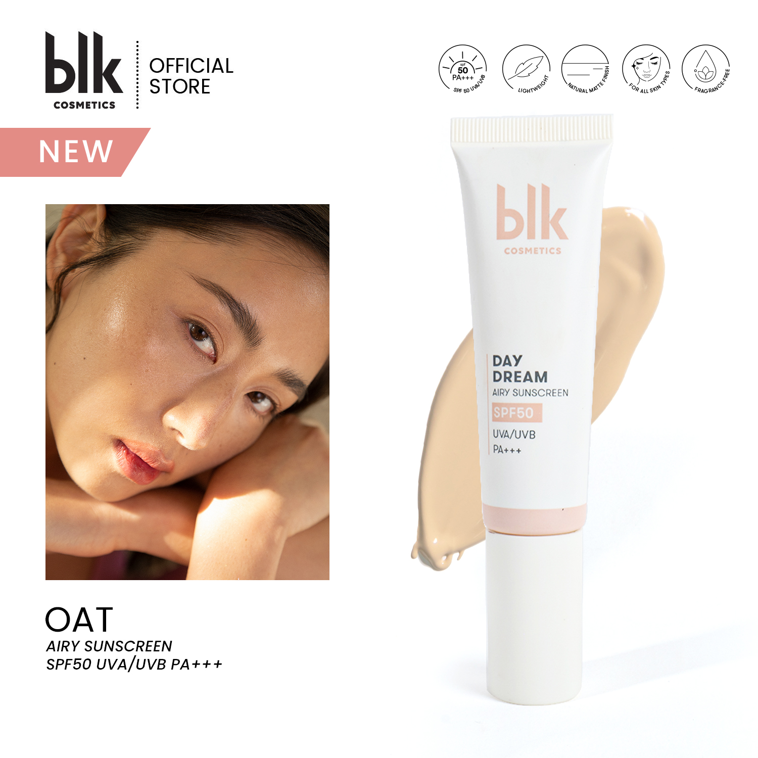 blk cosmetics daydream tinted sunscreen SPF 50 - oat | Lazada PH