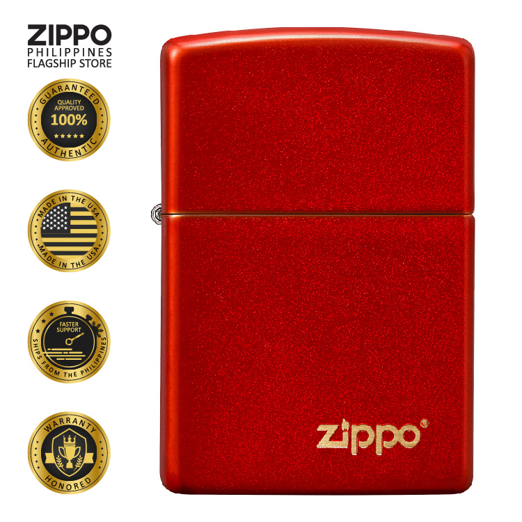 Zippo Windproof Lighter Classic Metallic Red Zippo Logo | Lazada PH