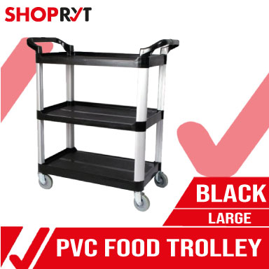 ShopRYT Food Service Kitchen Trolley PVC Trolley Push Cart Large ...