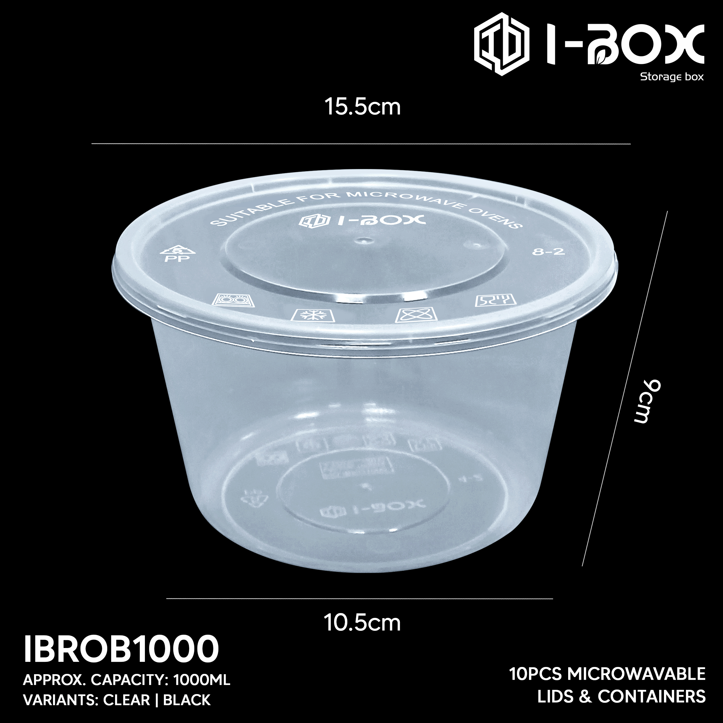 10pcs Microwavable Plastic Food Containers | Circular/Round | 250ml ...