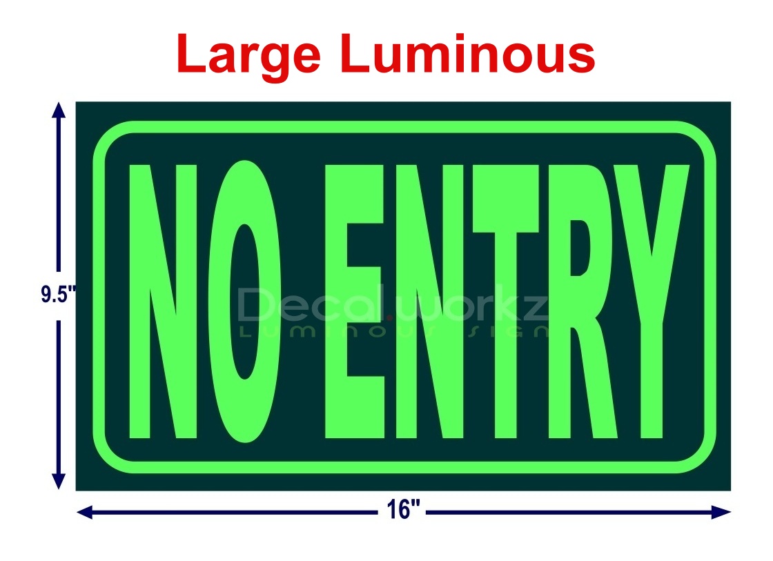 No Exit No Entry Sign in LUMINOUS or REFLECTIVE in 3mm Sintra Board ...
