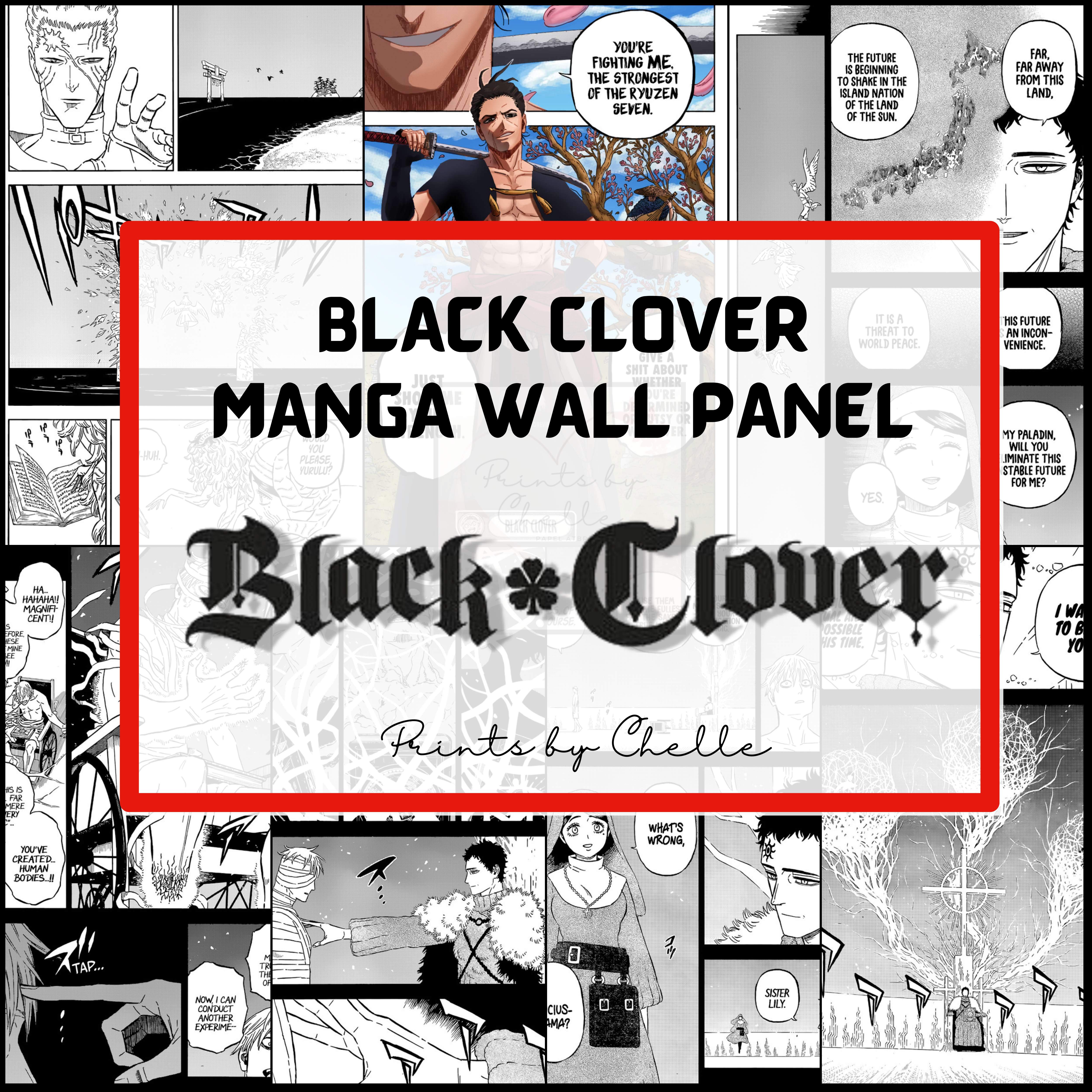 [PRINTS BY CHELLE] BLACK CLOVER Anime Manga Panel Wall Decor Sticker ...