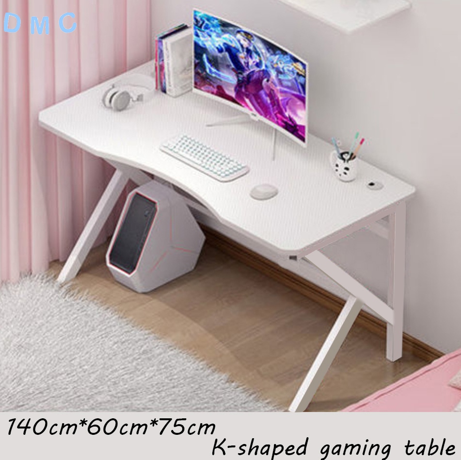 D White desk Modern Computer Desktop Table Desk Bedroom Table Student ...