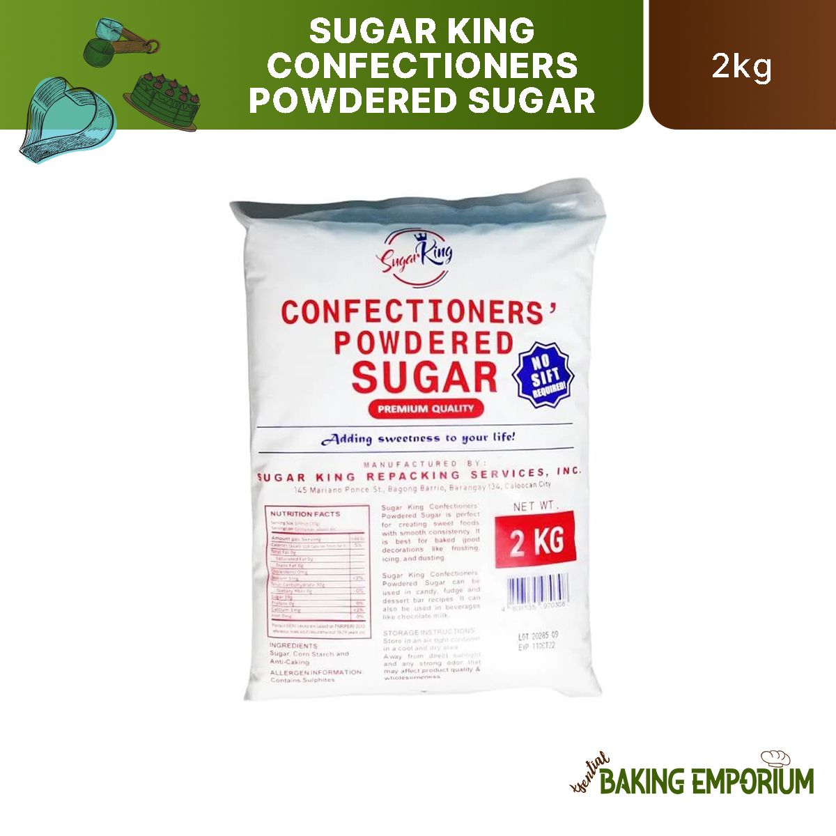 Xsential - Sugar King Confectioners Powdered Sugar 2.27KG 5lbs | Lazada PH