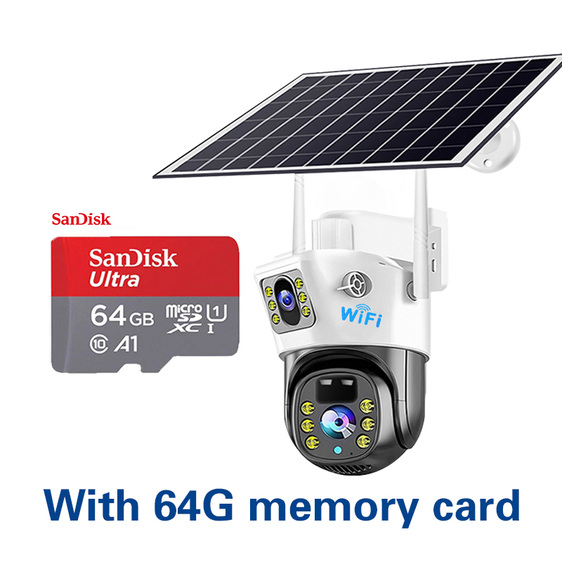 V380 Pro 4K Dual Lens 4g SIM Card CCTV Solar Battery Camera 8MP Solar CCTV 360 Outdoor Use SIM ...