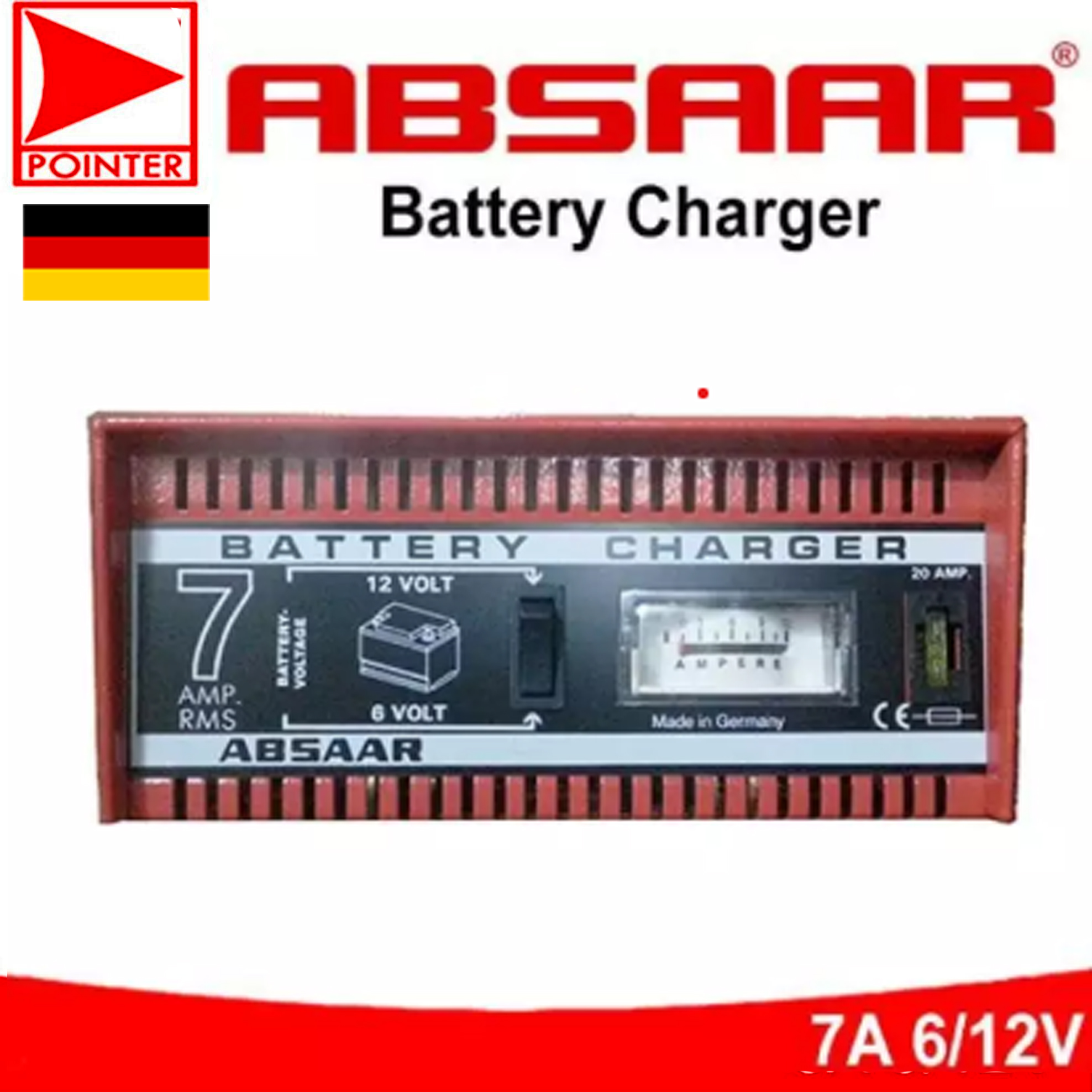 Absaar Car Battery Charger 7A 6/12V | Lazada PH