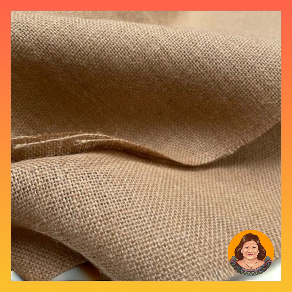 TIYA NATY 45-inch Natural Jute Cloth Fabric Native Raw material decor ...
