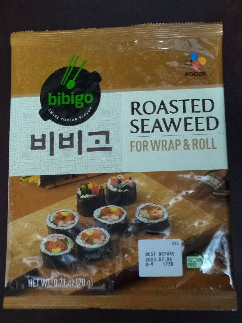 CJ BIBIGO 20grms Roasted Seaweed for Wrap and Roll/GIMBAP / sushi wrap ...
