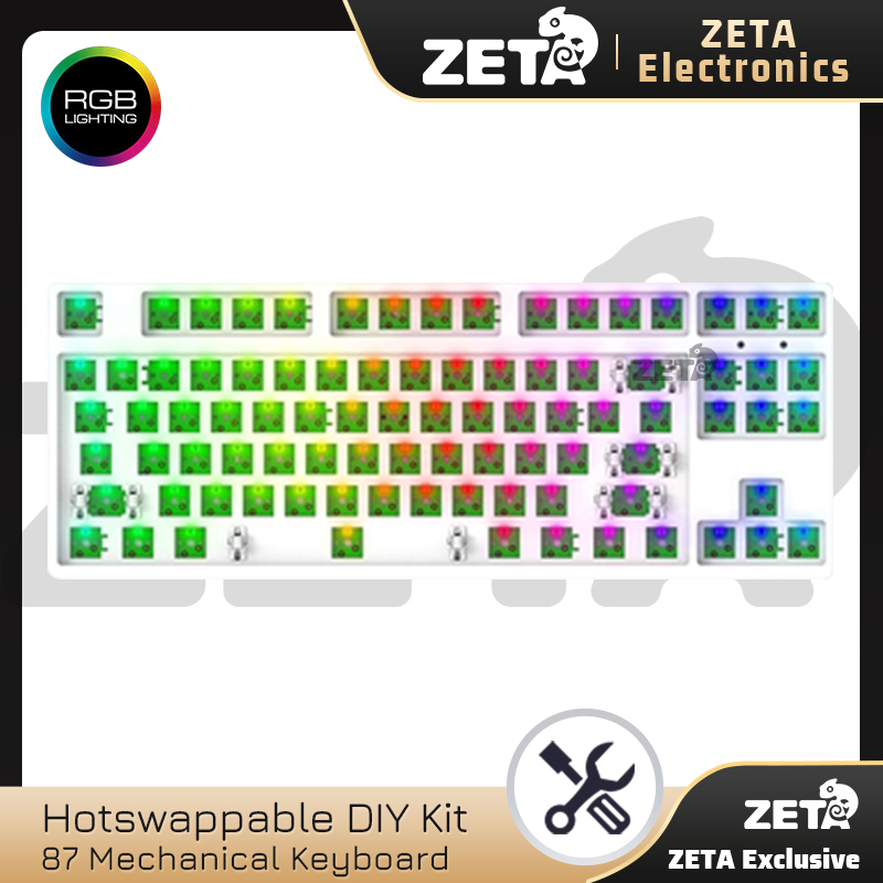 (No Switch and Keycap) ZETA 87 ELITE Wireless Mechanical Keyboard Hot ...