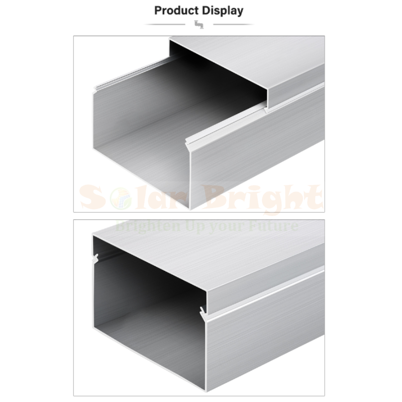 1 METER Aluminum Alloy Cable Trunking Wiring Ducts Silver Square ...