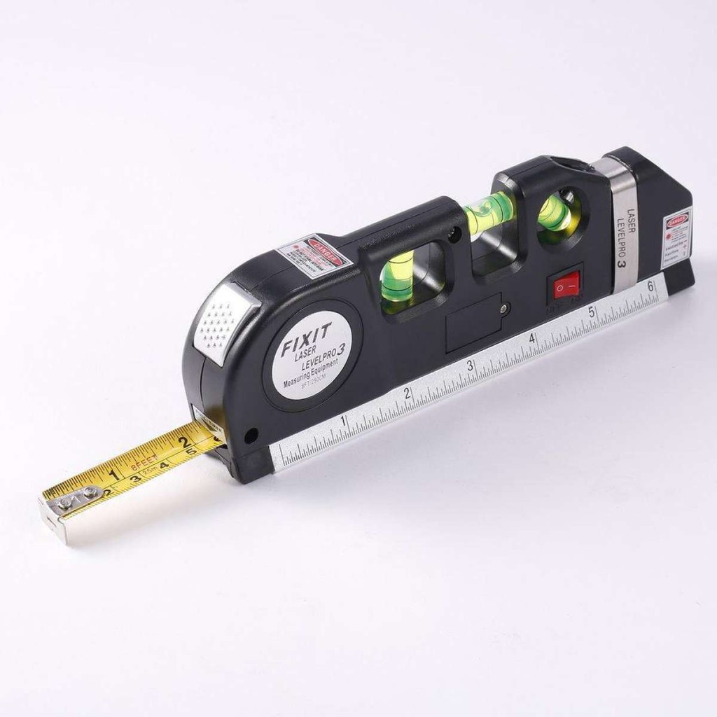 Laser Level Aligner Horizon Vertical Line Measure Tape Ruler Multipurpose Metric Rulers Leveler ...