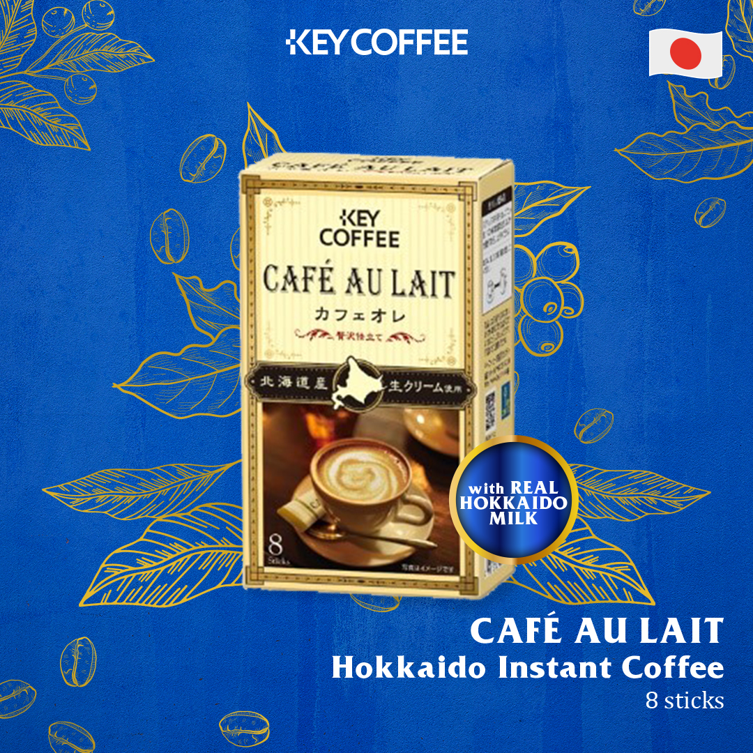 Key Coffee Japanese Coffee Cafe Au Lait Luxury Instant Coffee 8 Sticks ...