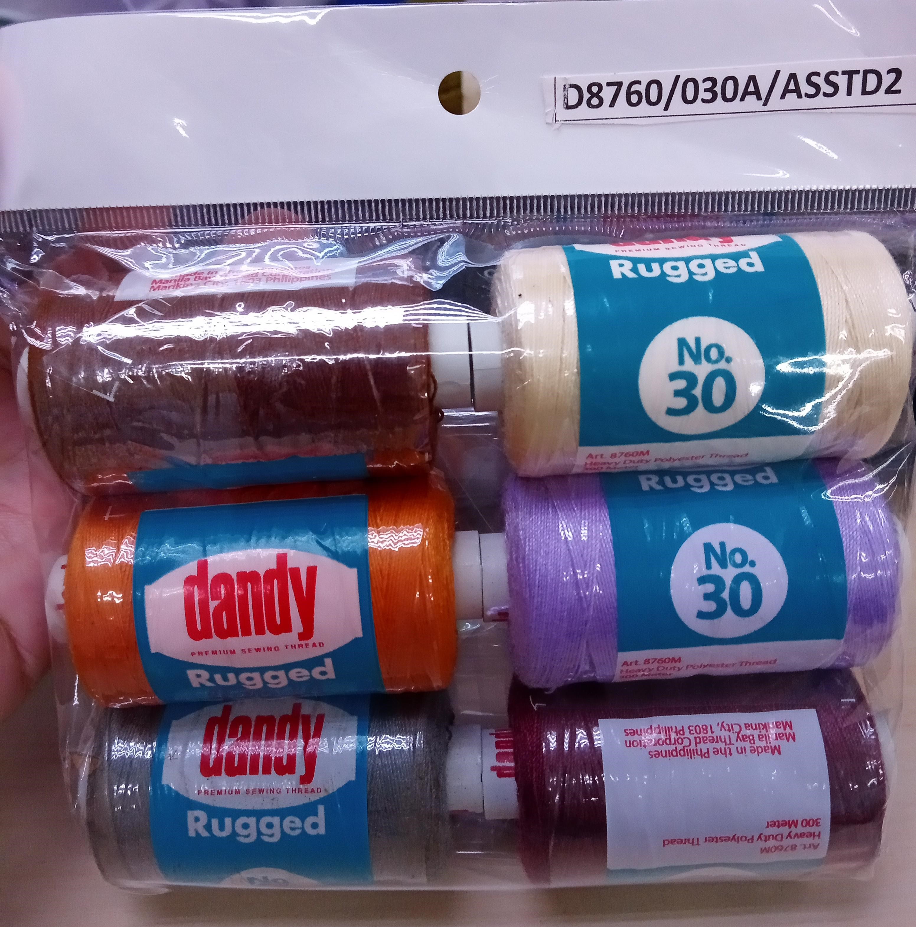 Dandy Rugged Heavy Duty Polyester Sewing Thread Tkt.30 (300 meters ...