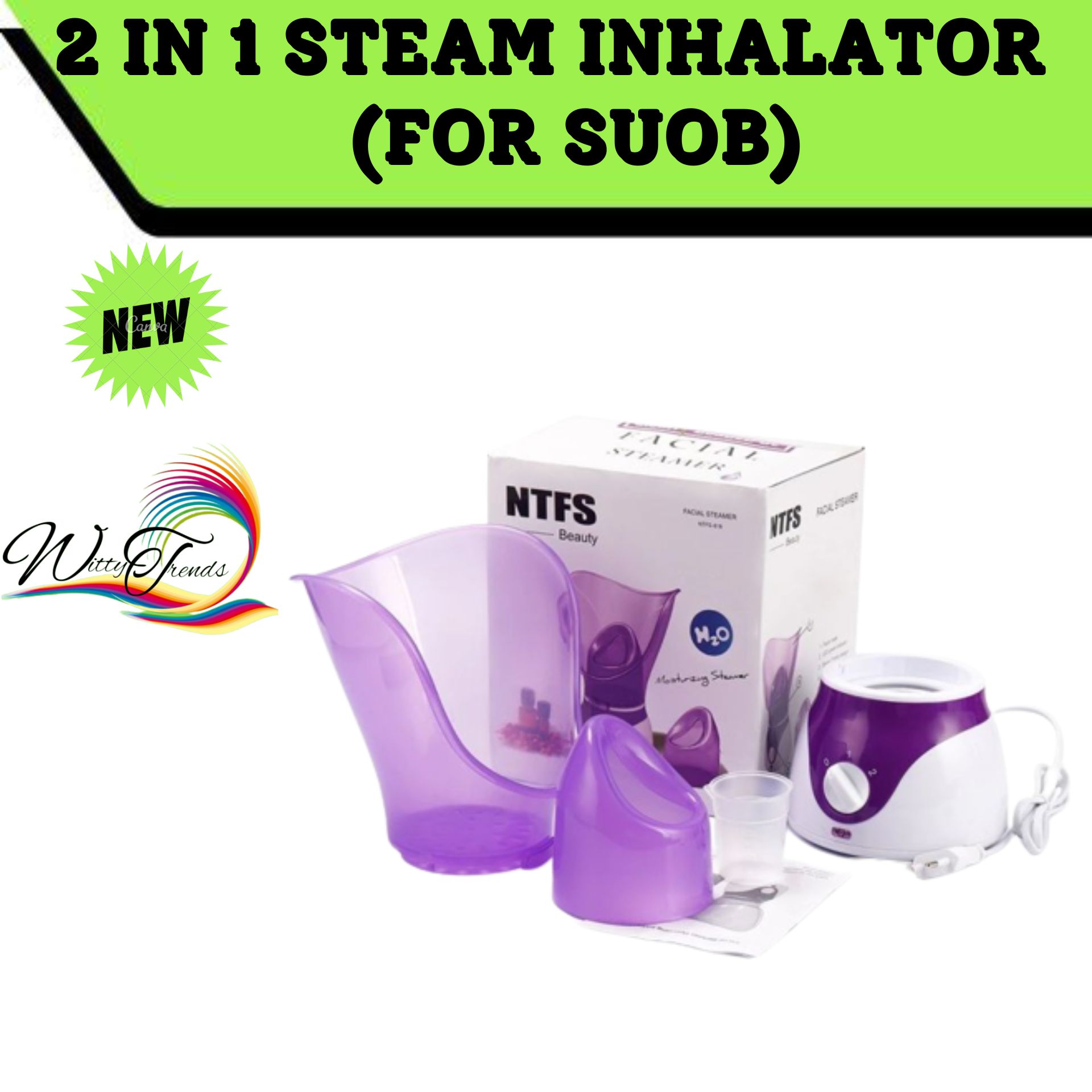 Witty Trends Nasal and Face Steam Inhaler Steamer for Inhalation Hot ...