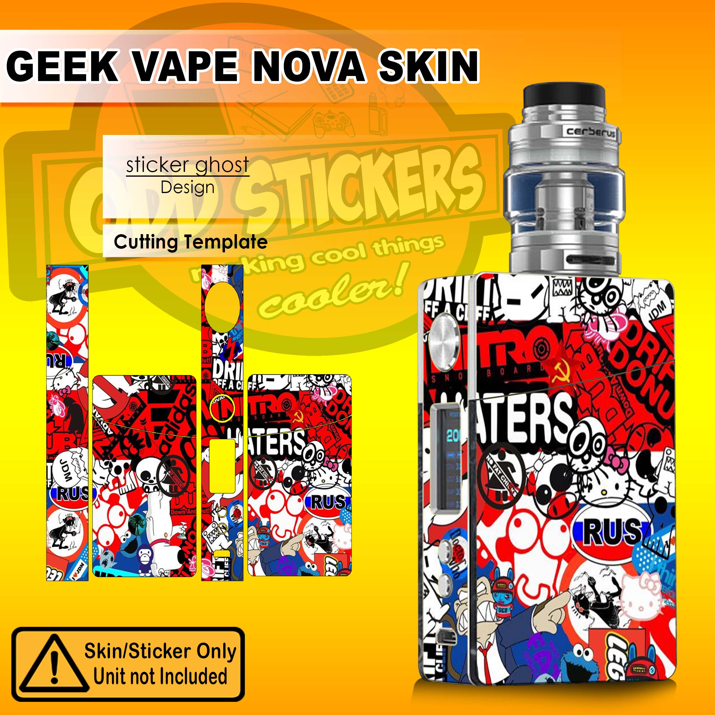 Skin for Geek Vape Nova Premium PVC Sticker Cover by Oddstickers ...