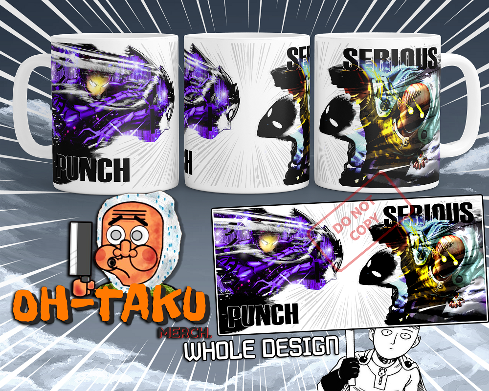 Cool Anime Mug One Punch Man Serious Punch Ceramic Mug Oh-Taku Merch ...