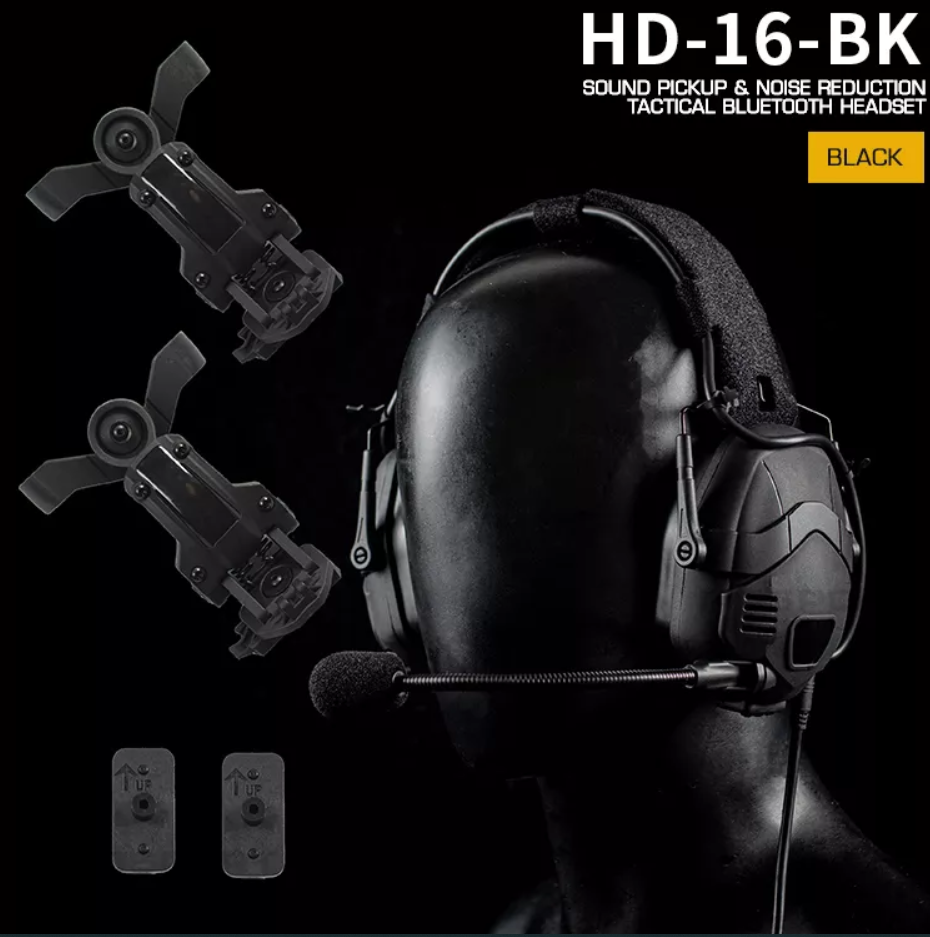 Wargame outdoor sports multi-kinetic tactical headset with pickup and ...