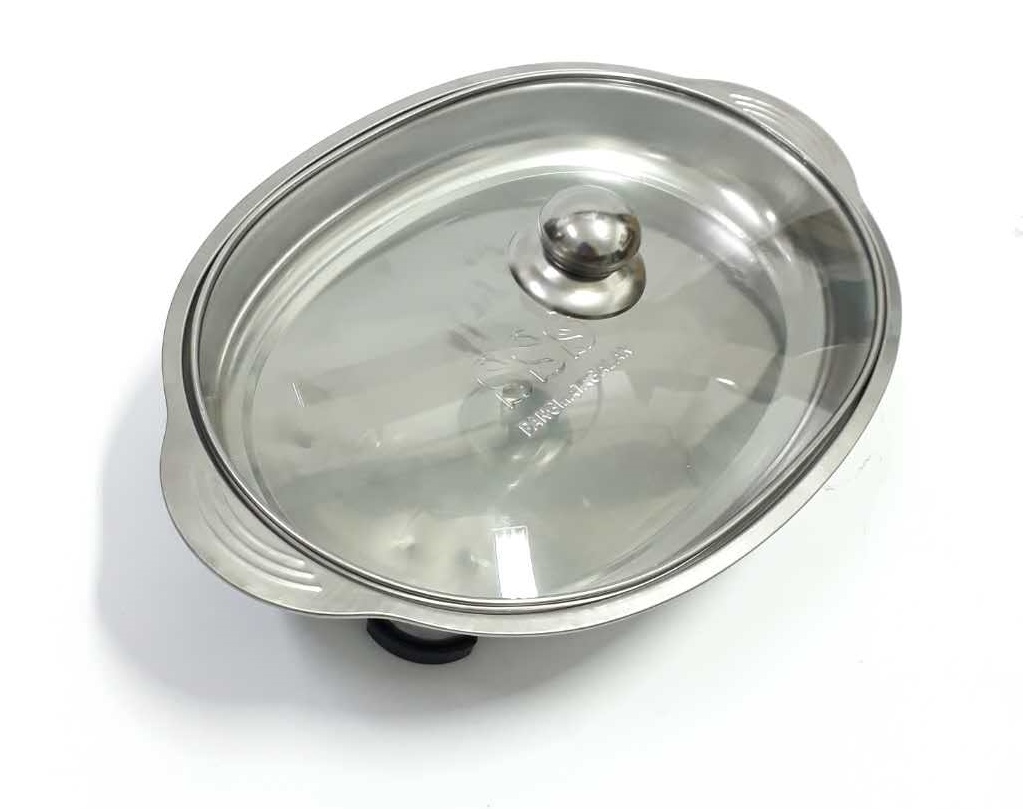 STAINLESS STEEL FOOD WARMER OBLONG DESIGN WITH GLASS COVER LAGAYAN NG ...