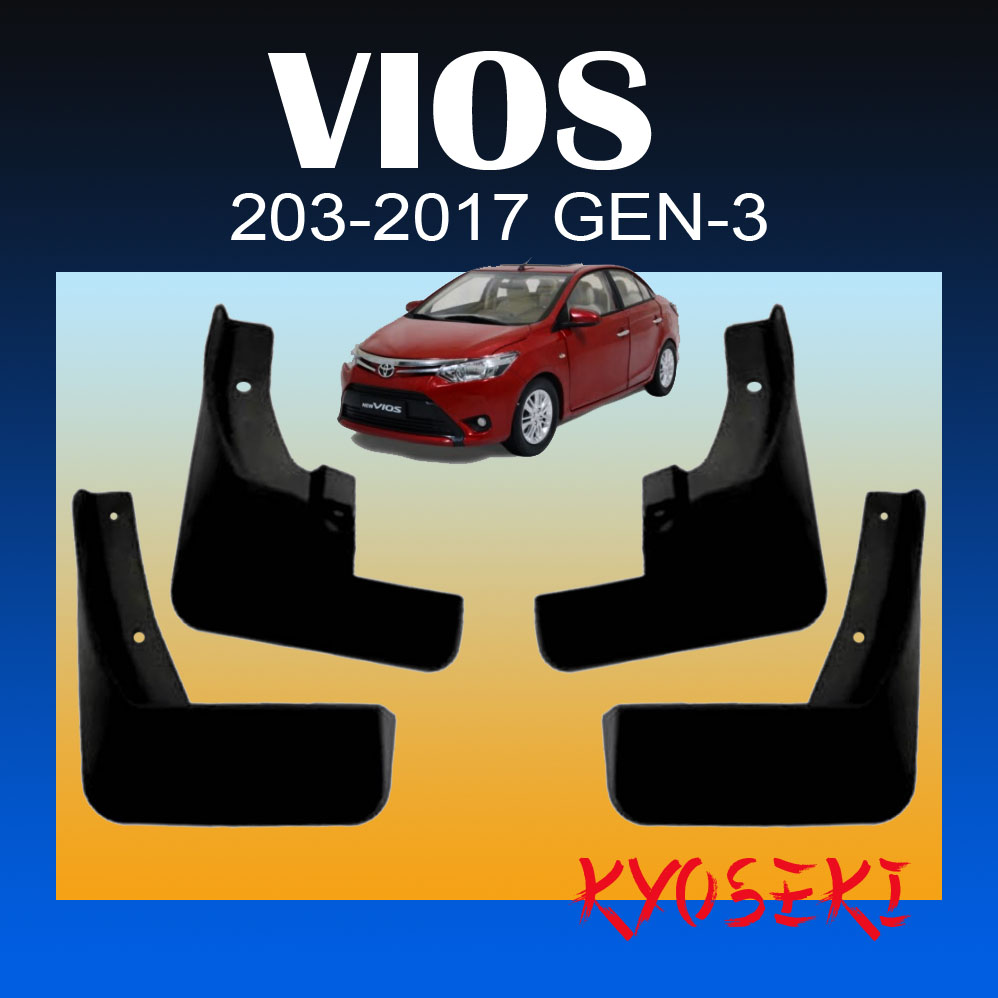 Mud Flap Mud Guard for Toyota Vios 2013 to 2017 ( Gen3 ) 2014 2015 2016 ...