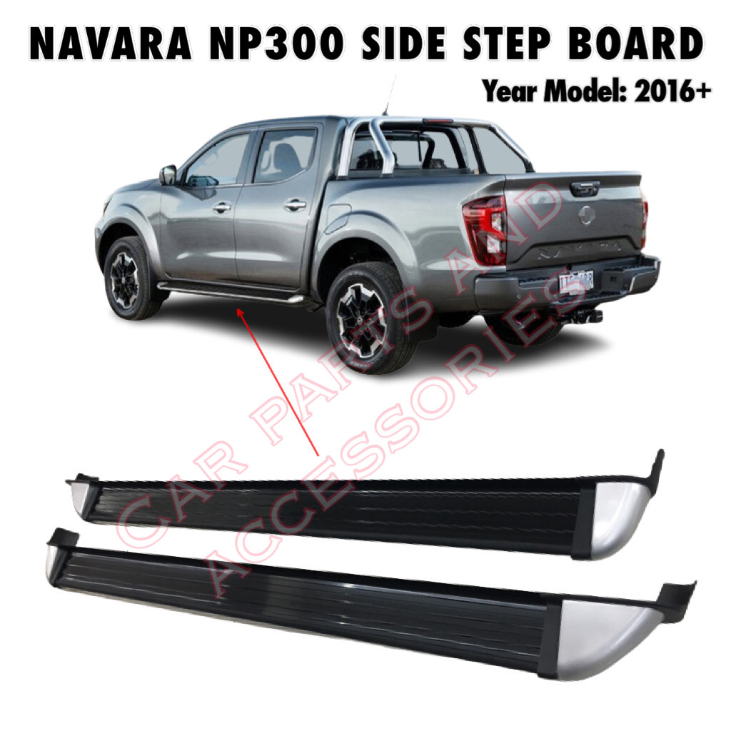 CPA 2016+NAVARA NP300 2Pcs ABS Plastic Aluminum Alloy Side Step Running ...