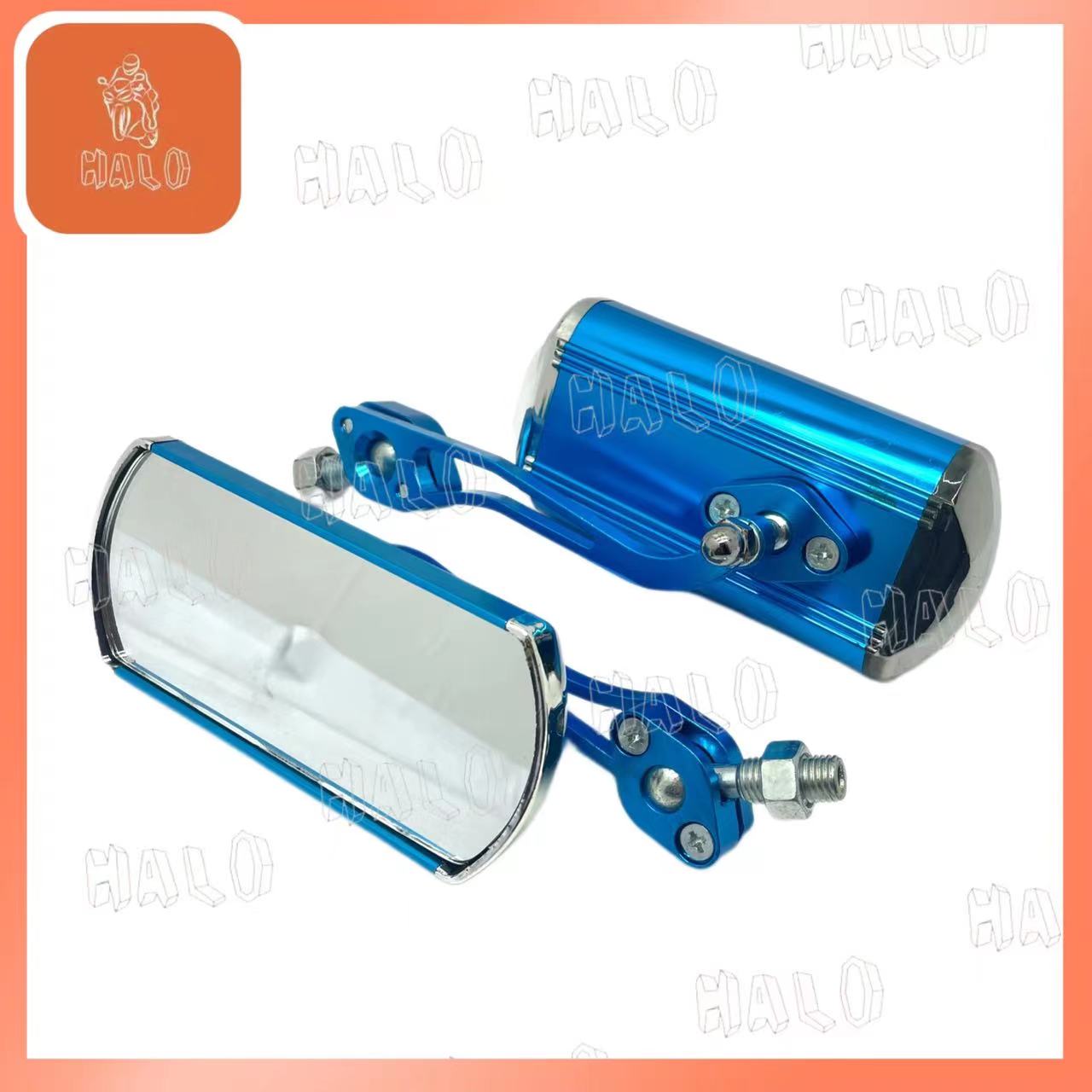 [HALO MOTOR] MOTORCYCLE SIDE MIRROR 1166-3 UNIVERSAL WITH ADOPTOR ...