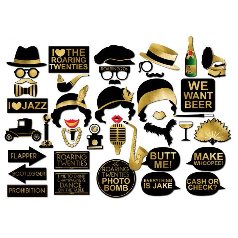 Great Gatsby Party Photo Booth Props. Printable Roaring 20s Photobooth ...
