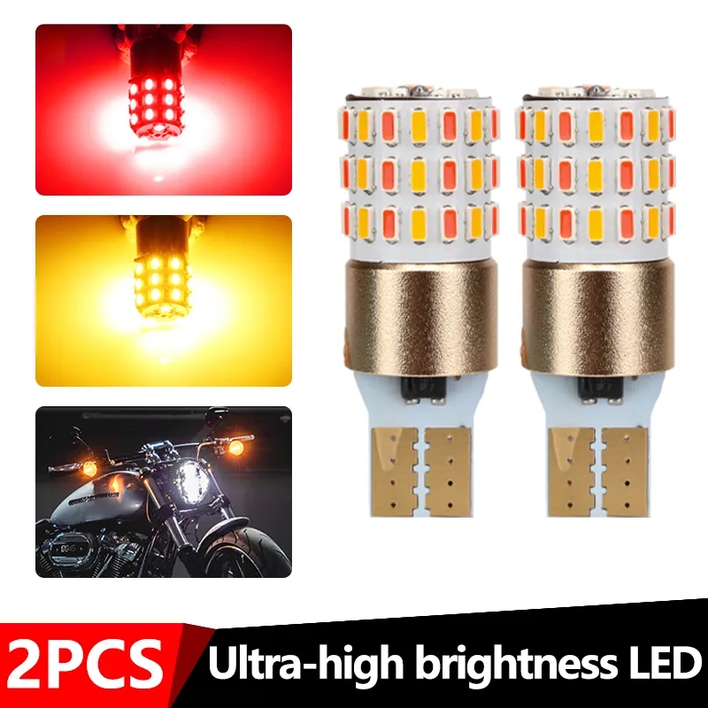 T15 DUAL CONTACT Motorcycle Park light/Signal Light Amber Ice Blue ...