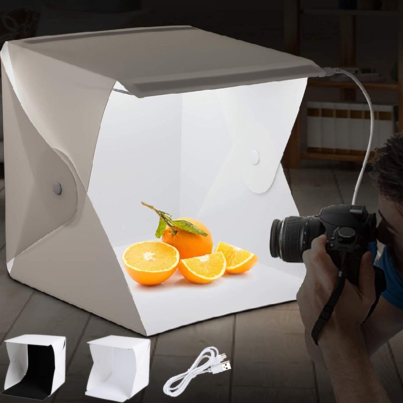 Mini Folding Photo Light Room Box Mini Photo Studio Box 1 Led Panel ...