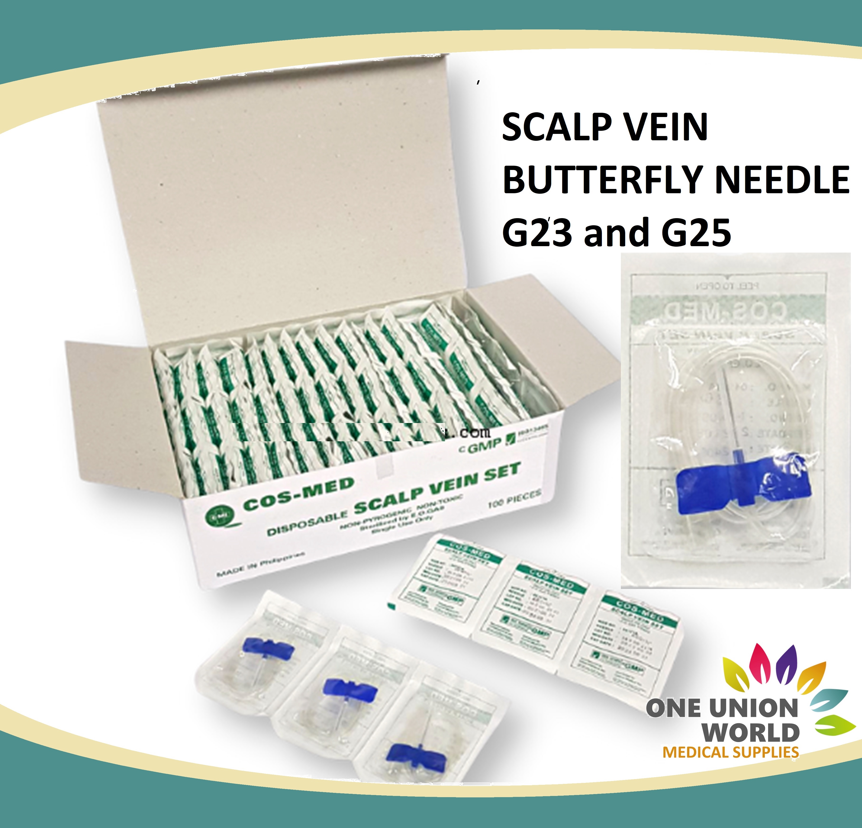 Butterfly Needle Scalp Vein Set Gauge 23 or Gauge 25 ideal for ...